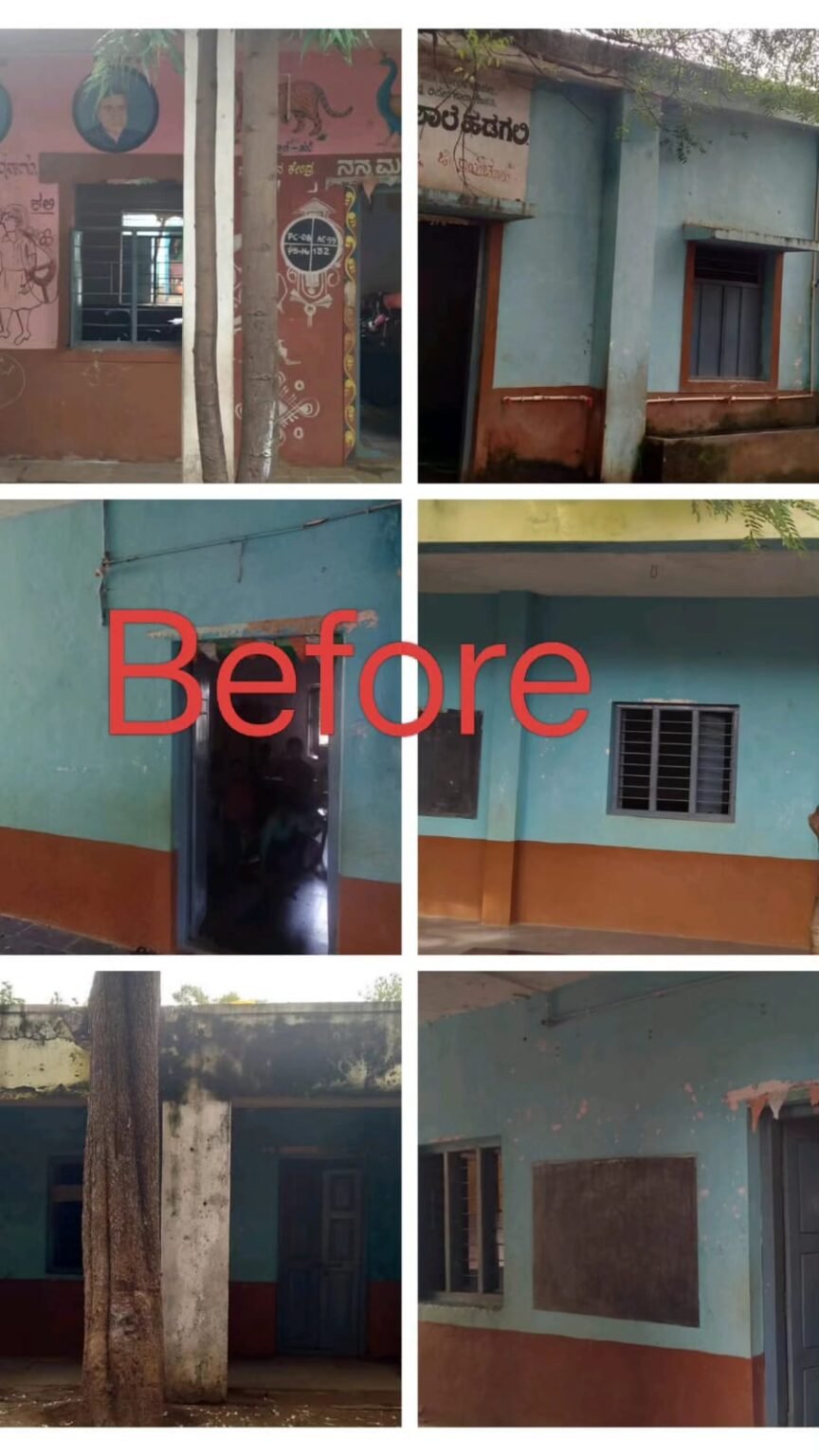 School Renovation in Raichur, Karnataka by Kritagyata Trust | Education ...